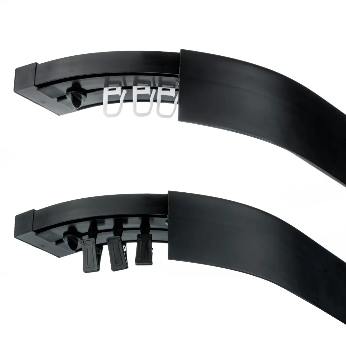 Curtain Rail Track Double Black | Hooks Clips Cover | Diyfixups