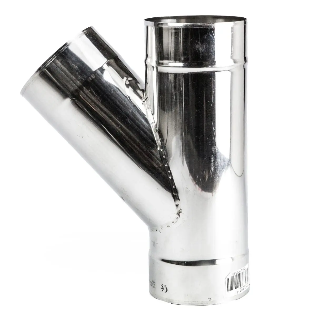 45° Deegree Chimney Flue Liner Y-Pipe Connector | Diyfixups